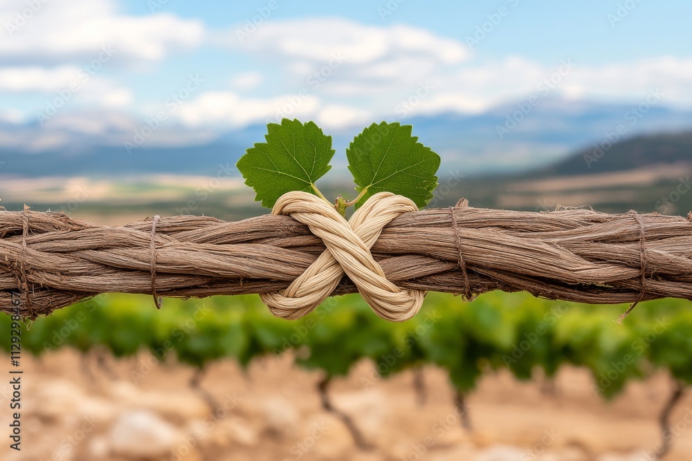 An infinity loop symbol made of vines, symbolizing the connection ...