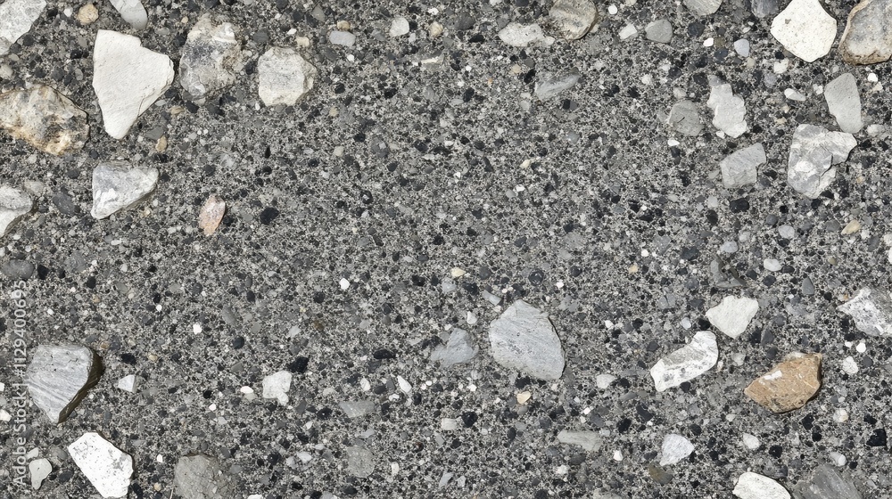 seamless gray concrete texture with polished finish and varied stone ...