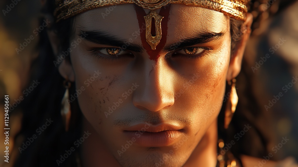 Lord Rama Portrait 8K Realistic Lighting, Highly Detailed High ...