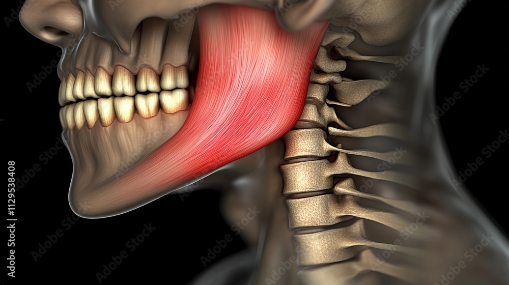 Understanding the human anatomy of the jaw and neck muscles in detail ...