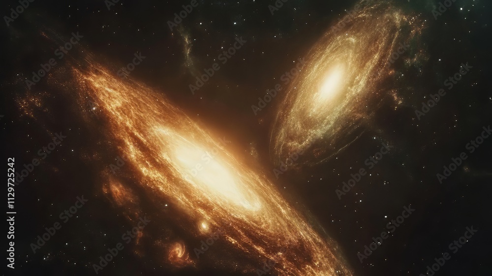 and and integrated flux nebula. space background. Ultra realistic ...