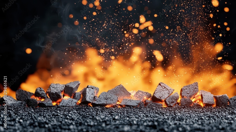 Detailed image of thermal expansion in metals under high temperatures ...