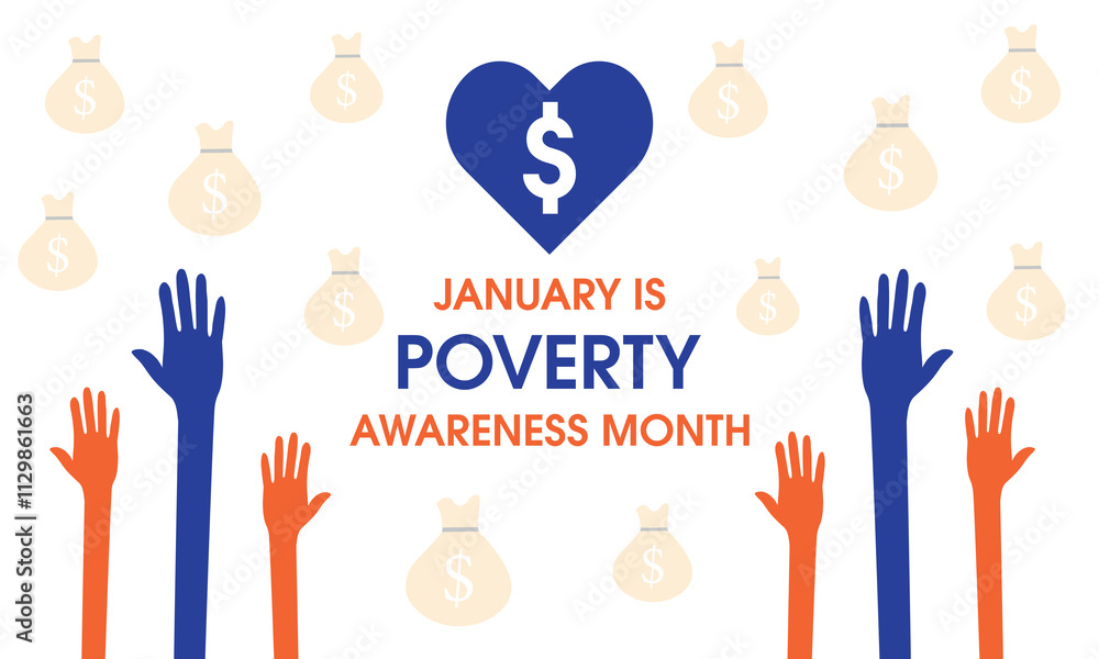 Vector On The Theme Of Poverty Awareness Month,,Observed Each Year ...