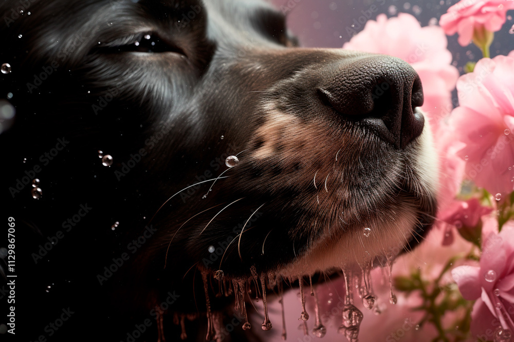 Detailed dogs nose close-up drawing focus to the importance of pet ...