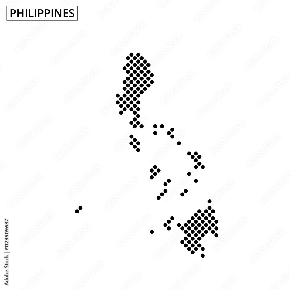 Filipina map illustration showcasing the geographical outline of the ...