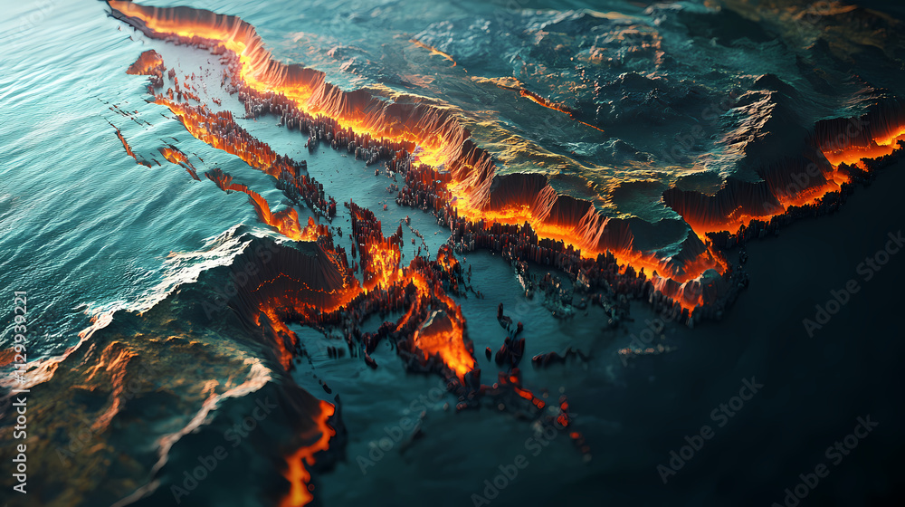 Dynamic interactive map of tectonic plate boundaries and seismic ...