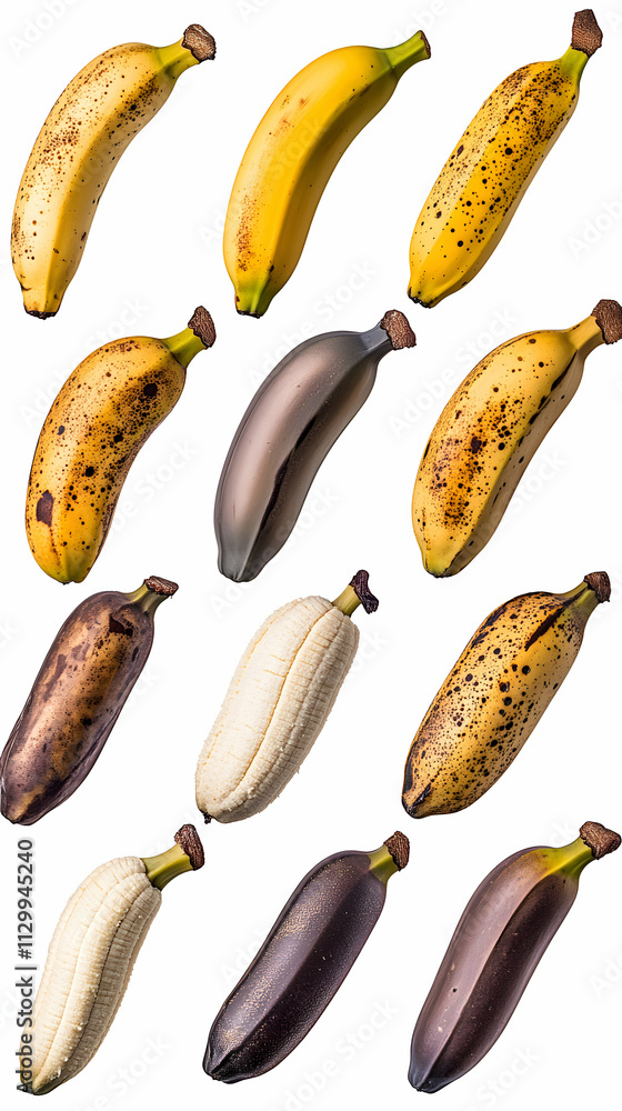 Ilustración de Stock A Collection of Bananas in Various Stages of ...