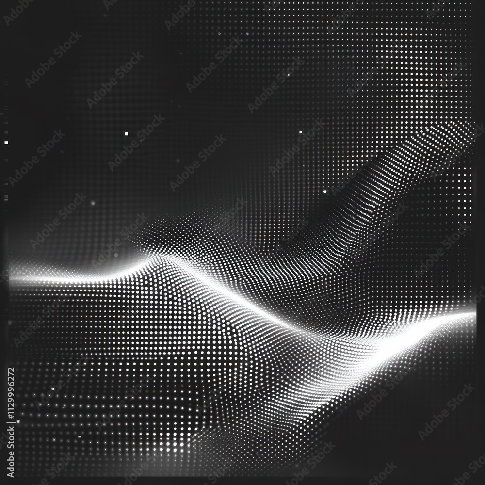 Black and White Abstract Pattern Gradient Bitmap Texture Retro Video ...