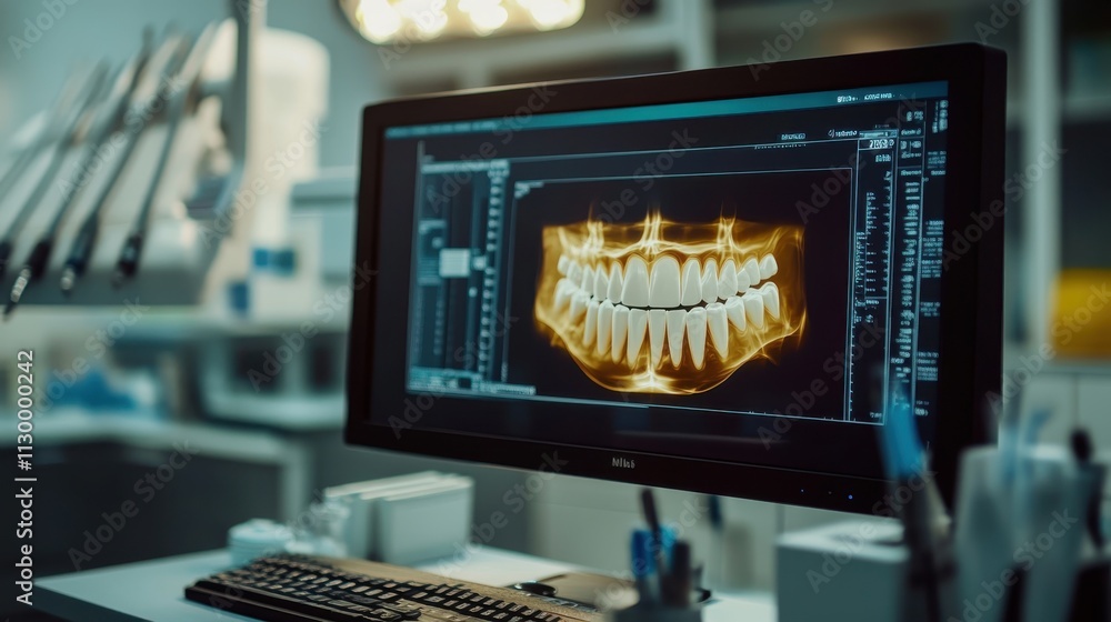 Dental Xray Analysis Digital Imaging Technology in Dentistry Stock ...