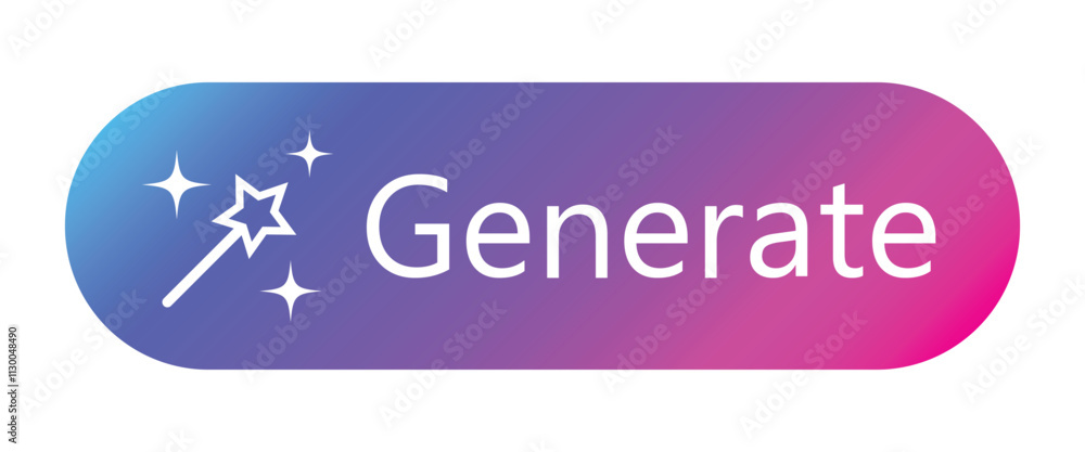 generate button for ai service. generative artificial intelligence icon ...