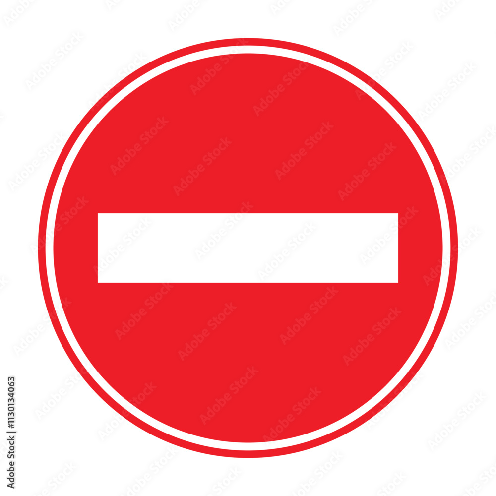 stop sign icon, stop red sign icon, do not enter sign, no entry symbol ...