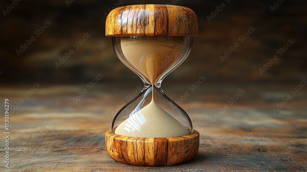 An hourglass with sand slipping through but blocked by tariffs and ...