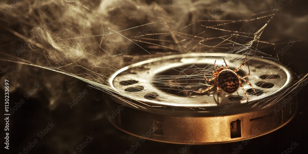 Spider webs and insects found on a smoke detector illustrate the common ...