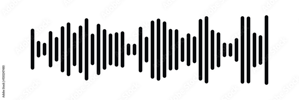 Music Player Sound Bar Audio Speech Spectrum Noise Collection Sound Waves Of Voice Record