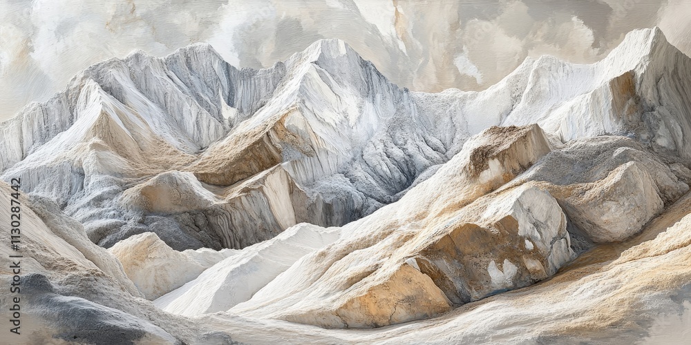 Layers of dolomite and gypsum create a stunning mountain landscape ...
