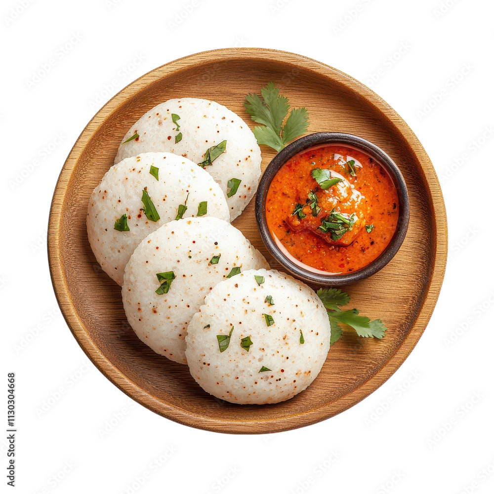 Idli - Traditional Indian Food on White Background Transparent PNG ...