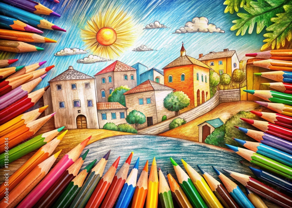 Hand-Drawn Pencil Sketch Background for Animation, Looping Texture for ...