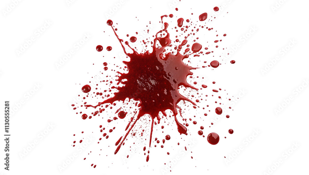 Blood splatter on transparent background png Stock Photo | Adobe Stock