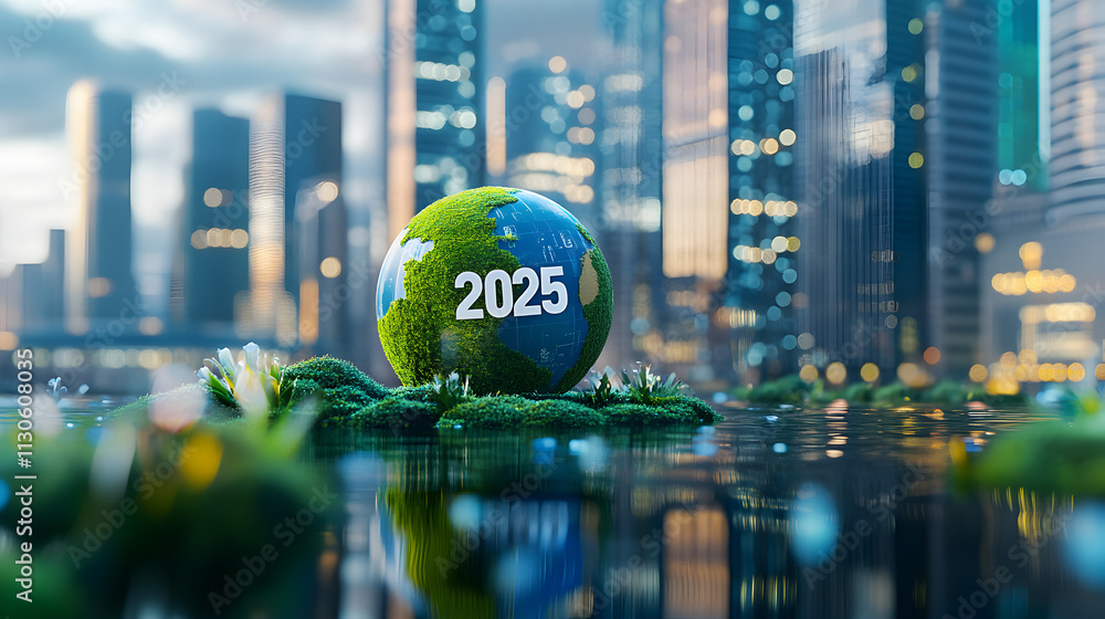 "2025" is a year to recycle green and protect the environment and ...