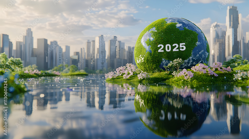 "2025" is a year to recycle green and protect the environment and ...