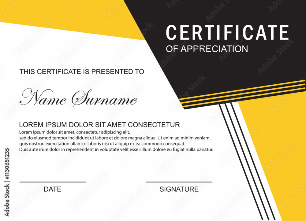 Black and Gold certificates template design. eight horizontal diploma ...