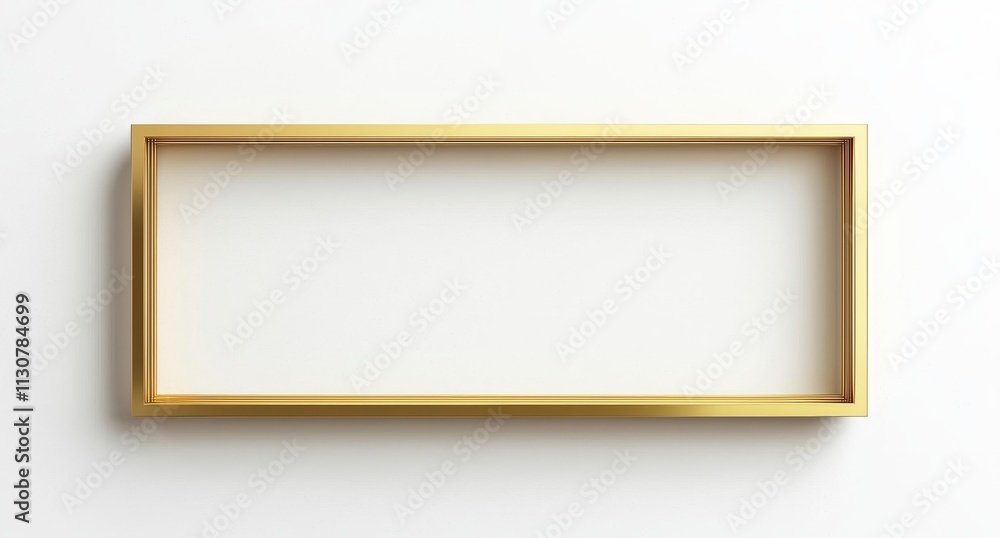 A rectangular gold frame with a vintage look, designed for web ...