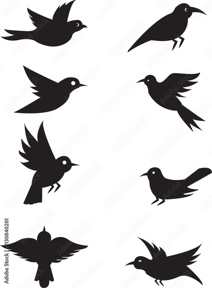 Vetor Bird svg, Bird svg bundle, Bird silhouette, Bird cut files, Bird ...