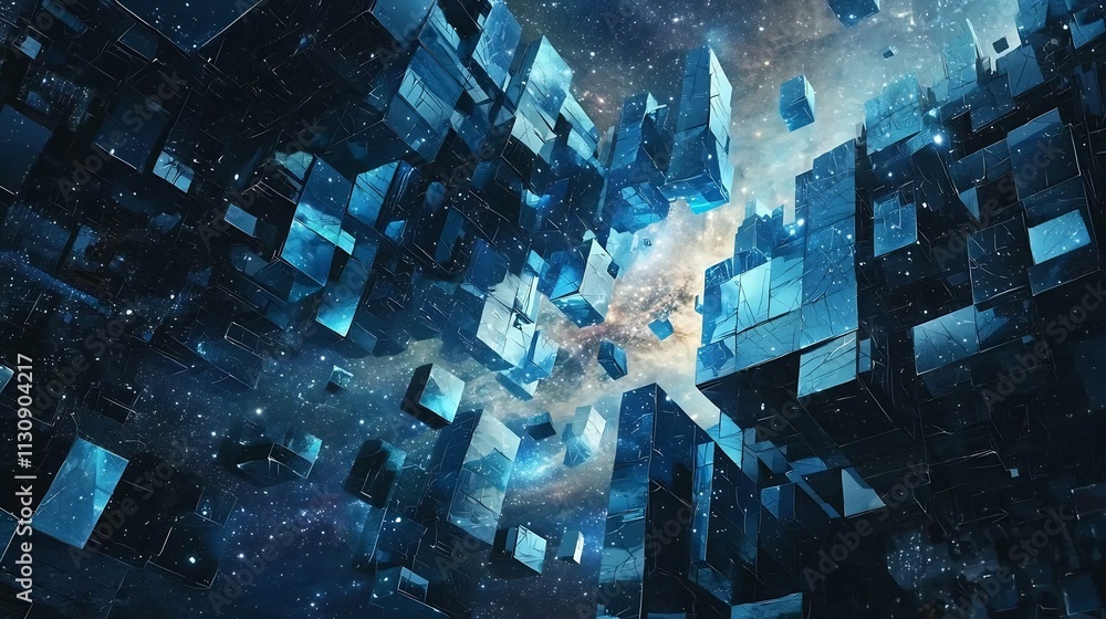 Shattered Glass Ceiling Reveals Starry Night Sky in Modern ...