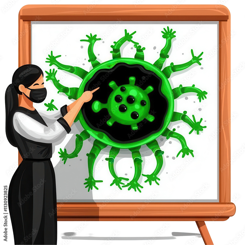 Health awareness campaign infographic virus impact classroom setting ...