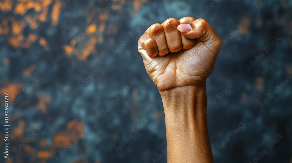 Civil Rights Movement Symbolism: Raised Fist of Strength and Unity in ...