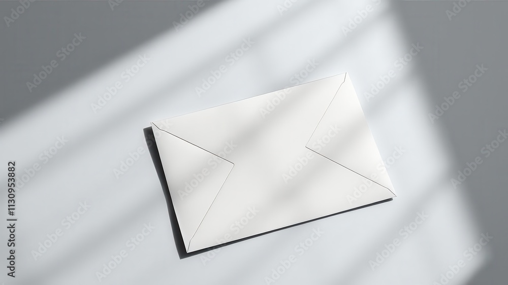 Envelope die cut mock up template with realistic shadows and highlights ...