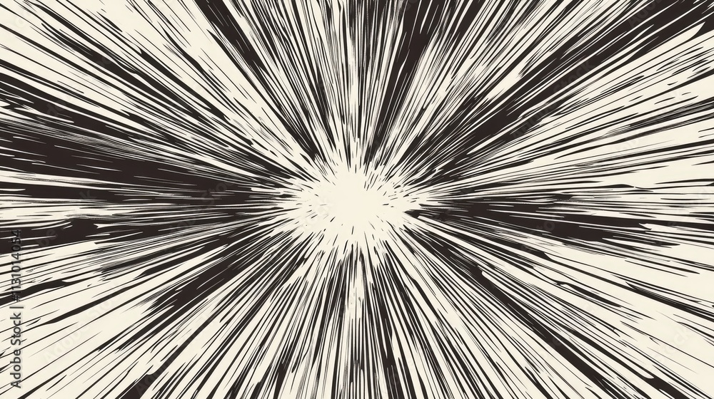 Radial motion speed lines for Manga comics or explosion drawing vector ...