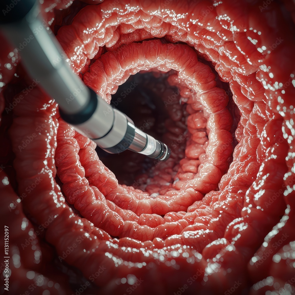 Cutting-edge endoscopic technology visualizing detailed colon anatomy ...