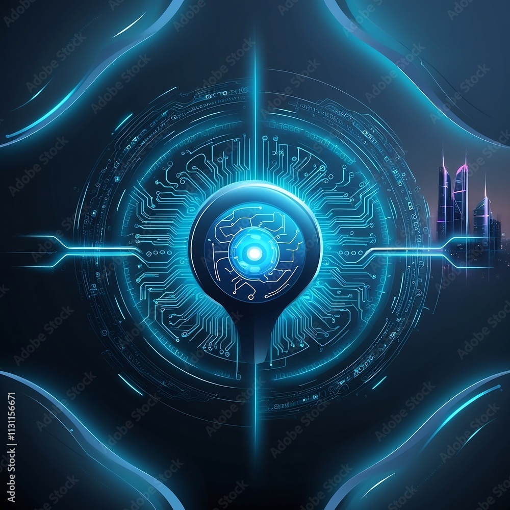 AI (Artificial Intelligence) concept. Deep learning. GUI (Graphical User Interface). Stock Photo ...