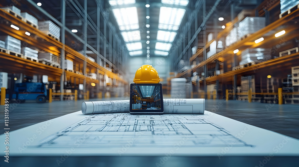 Illustration Stock Logistics Coordinator Optimizing Warehouse Layout ...