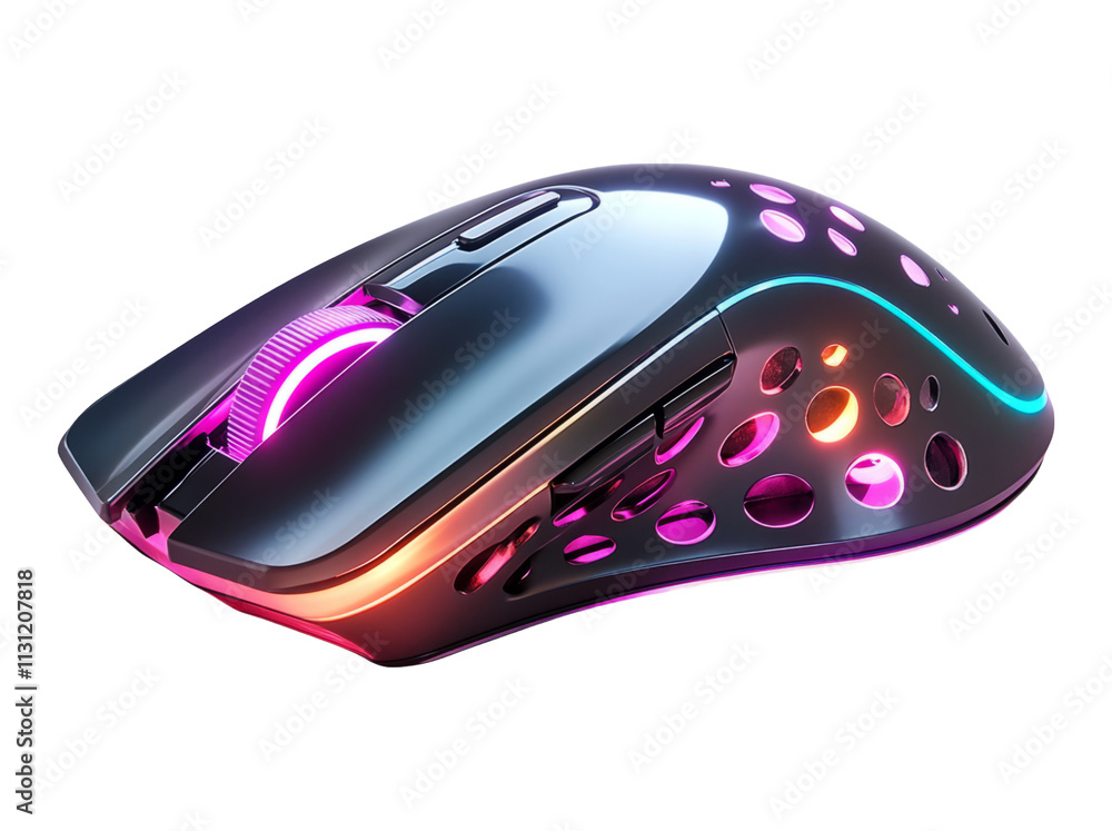 Stylish Gaming Mouse Isolated on Transparent Background for Design Use ...