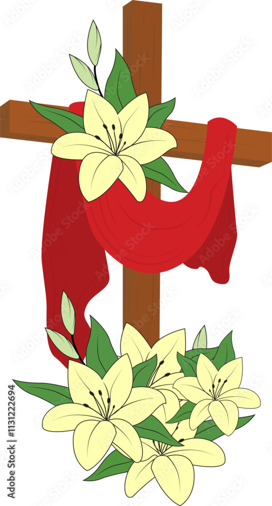 Good friday. Cross religious symbol. Crucifixion and resurrection Jesus ...