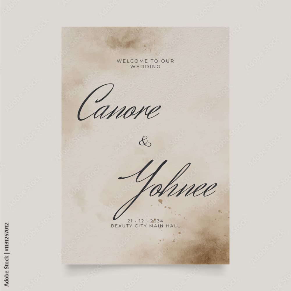 Wedding poster for welcome sign. Vector printable wedding props. Flyer ...