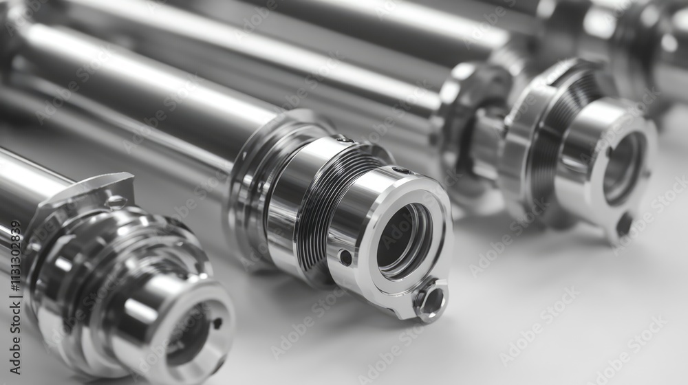 Hydraulic pistons and cylinders showcasing power transmission ...