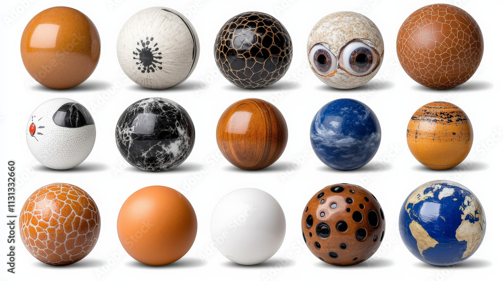 Collection of Ornamental Spheres: A captivating arrangement of 16 ...