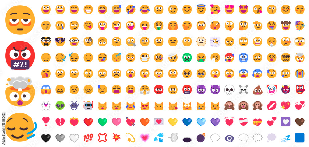 Microsoft Windows 11 Flat design Emoticon V16.0 Complete list 100% ...