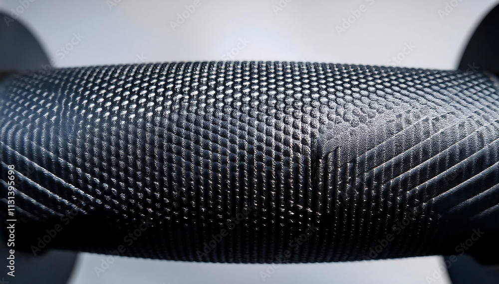 Tactile patterns draw the eye in a close-up view of textured gym gear ...