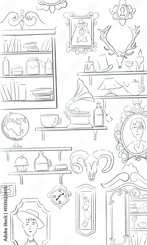 Alice in wonderland rabbit hole coloring page. printable activity for ...