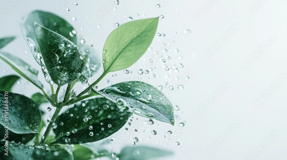 Transpiration process in plants transparent water vapor trails above ...