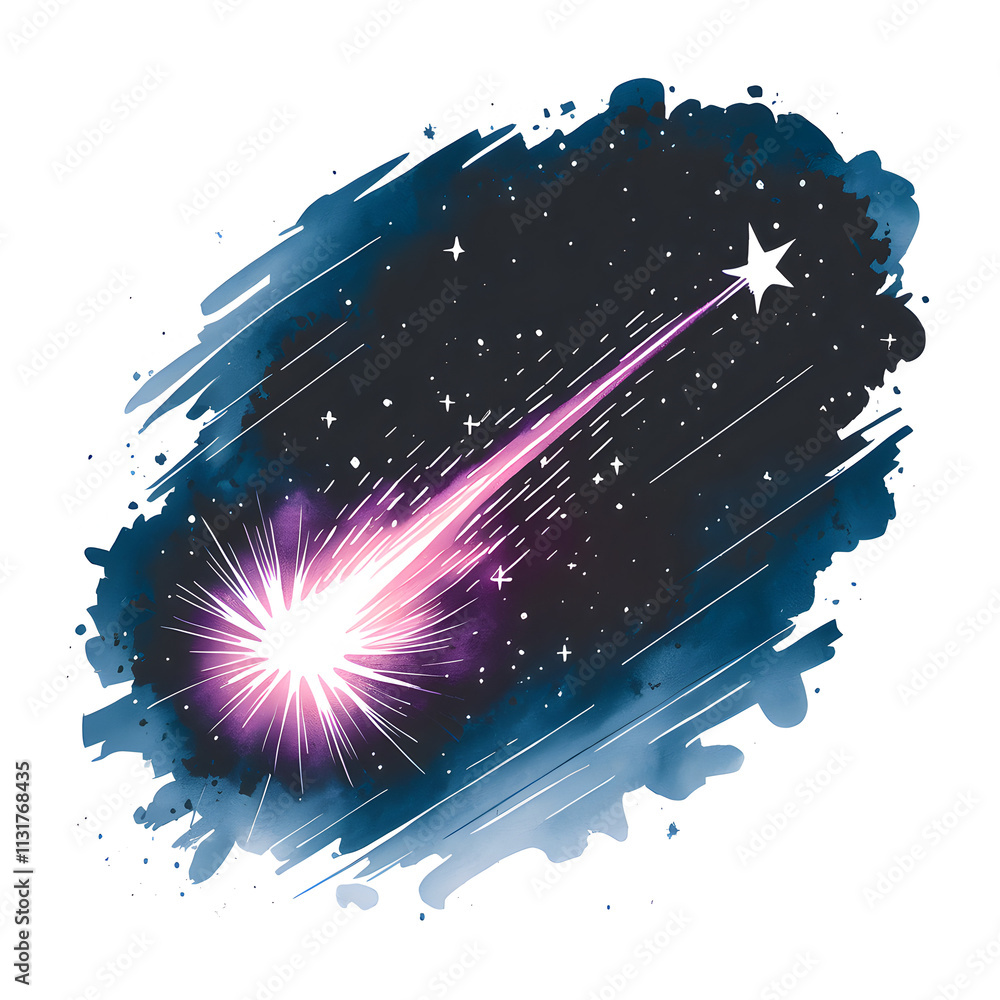 shooting star abstract background with splashes Stock Illustration ...