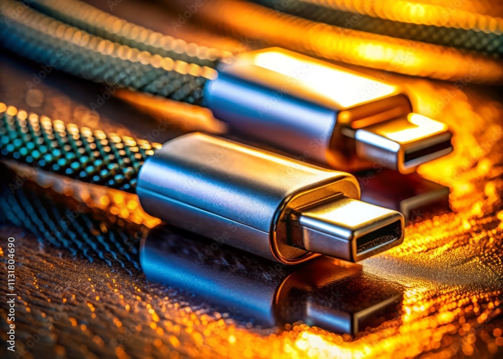 Stunning Close-up of Charging Cable Jack: High-Resolution Macro ...
