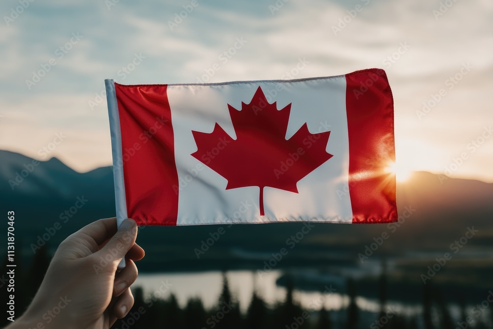 Canadian flag celebration, national pride, heritage highlighted through ...