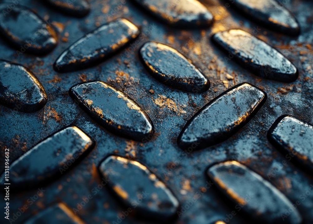 High-Resolution Diamond Plate Metal Texture Reflective Surface Soft ...