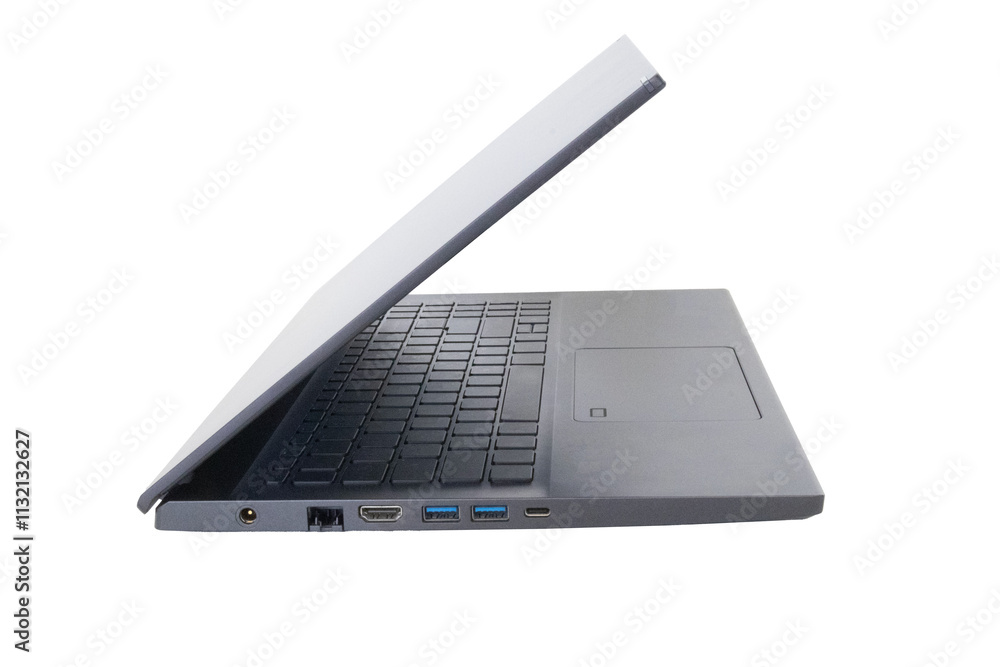 Laptop a rectangular screen for inserting images, isolated on white ...