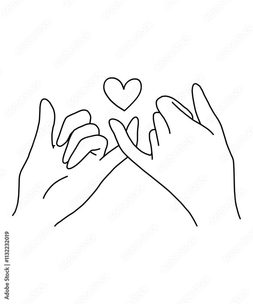 Best Friends Line Art Illustrations – Minimalist Friendship Clipart ...